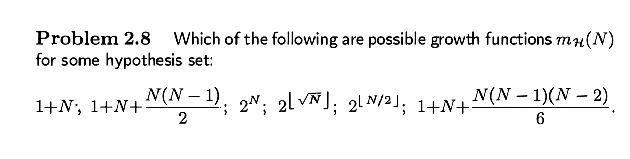 Solved Problem 2.8 Which of the following are possible | Chegg.com