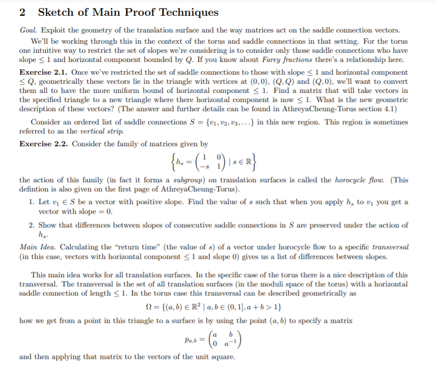 2 Sketch of Main Proof Techniques Goal. Exploit the | Chegg.com