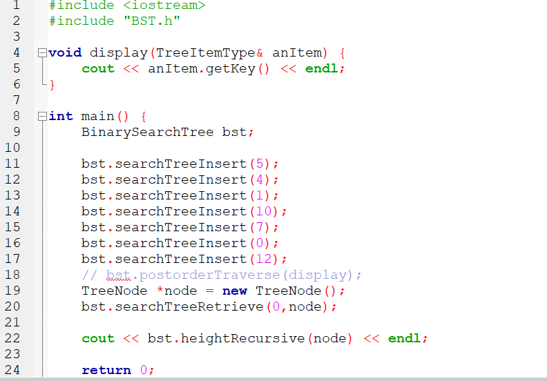 Solved BST.zip (includes the following files below in | Chegg.com