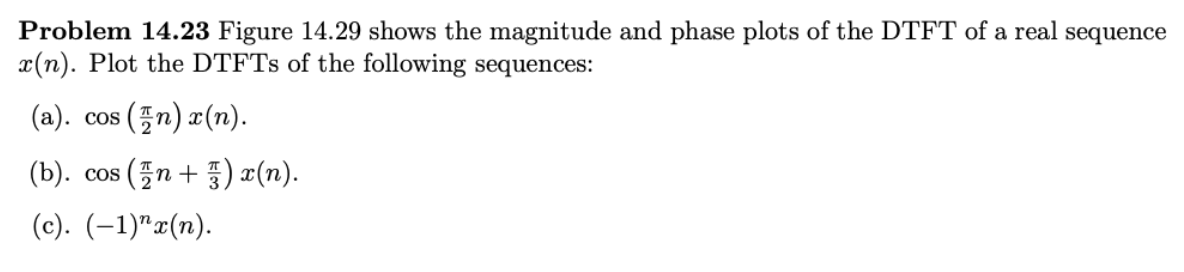 Solved Problem 14.23 Figure 14.29 shows the magnitude and | Chegg.com