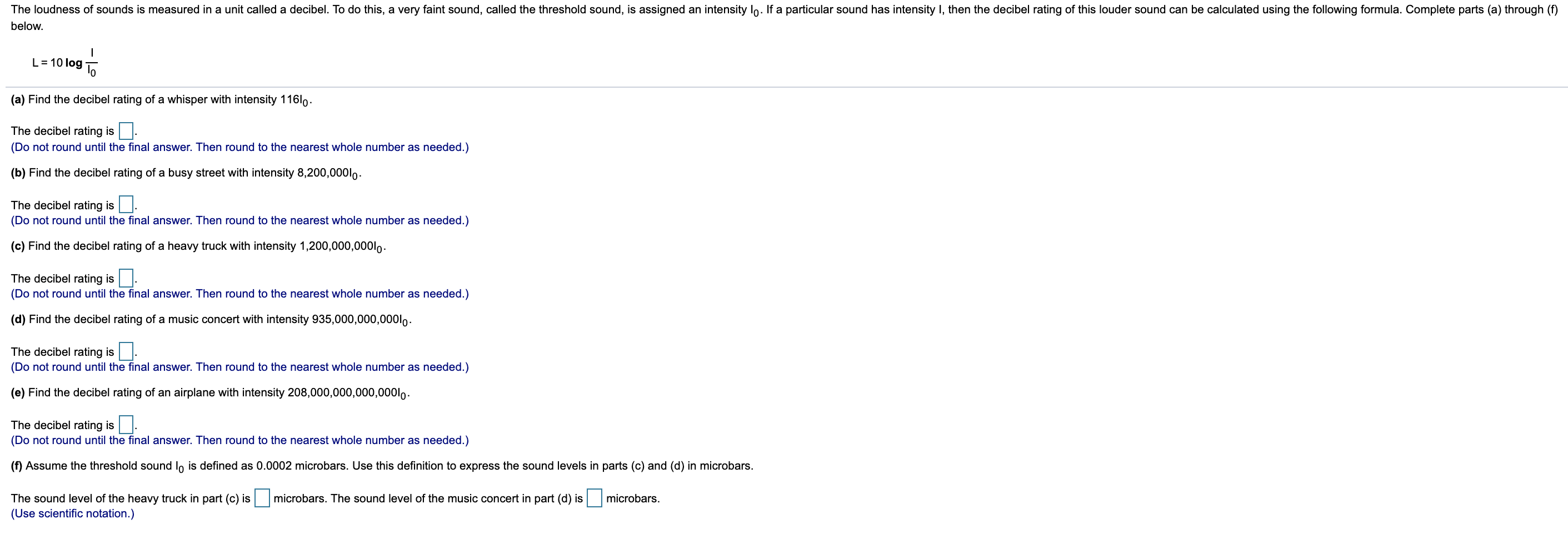 Solved The loudness of sounds is measured in a unit called a | Chegg.com