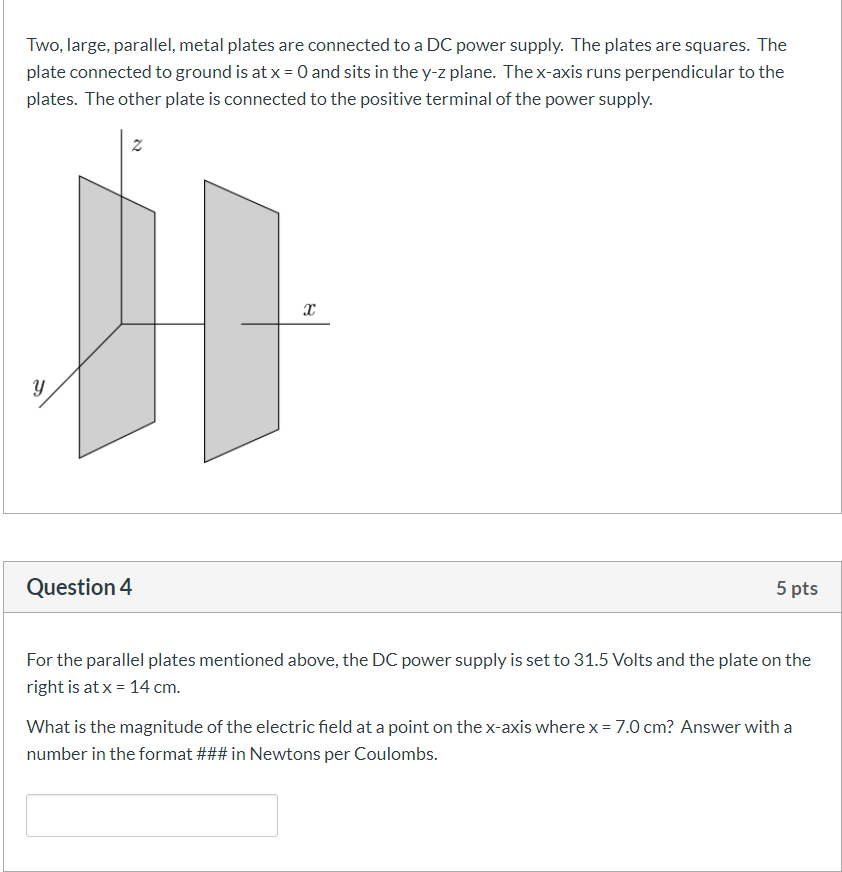 Solved Two, large, parallel, metal plates are connected to a | Chegg.com