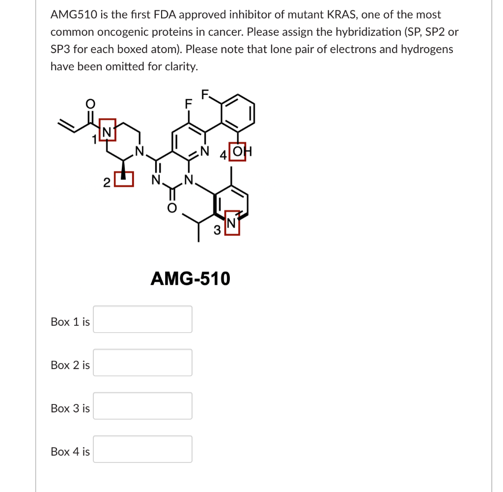 Solved AMG510 is the first FDA approved inhibitor of mutant | Chegg.com