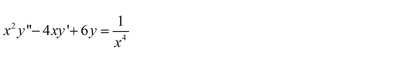 Solved x2y′′−4xy′+6y=x41 | Chegg.com