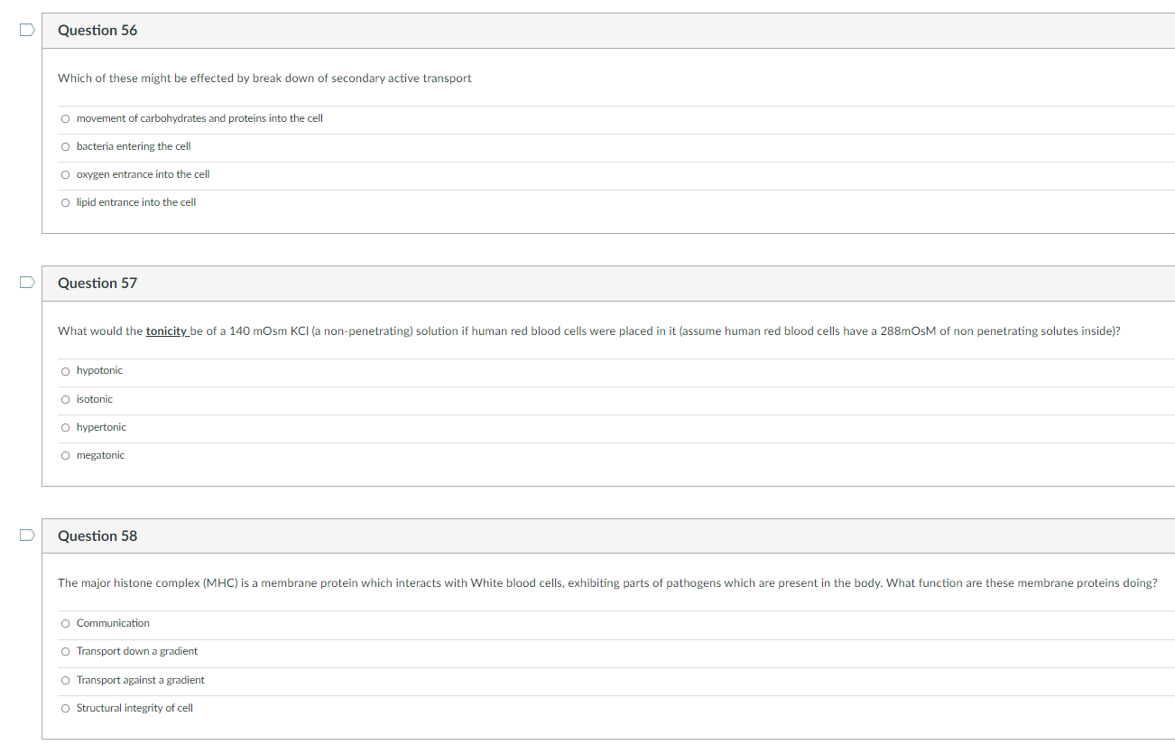 Solved Question 56 Which of these might be effected by break | Chegg.com