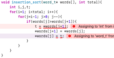 Solved void insertion_sort(word_t* words[], int total) { int | Chegg.com