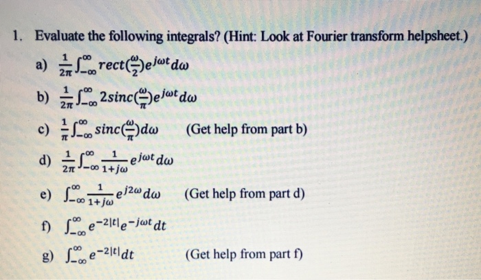 Solved Evaluate the following integrals? 1/2 pi | Chegg.com