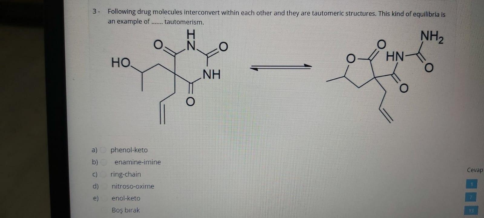 Solved 3. Following drug molecules interconvert within each | Chegg.com