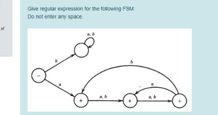 Give regular expression for the following FSM. Do not | Chegg.com