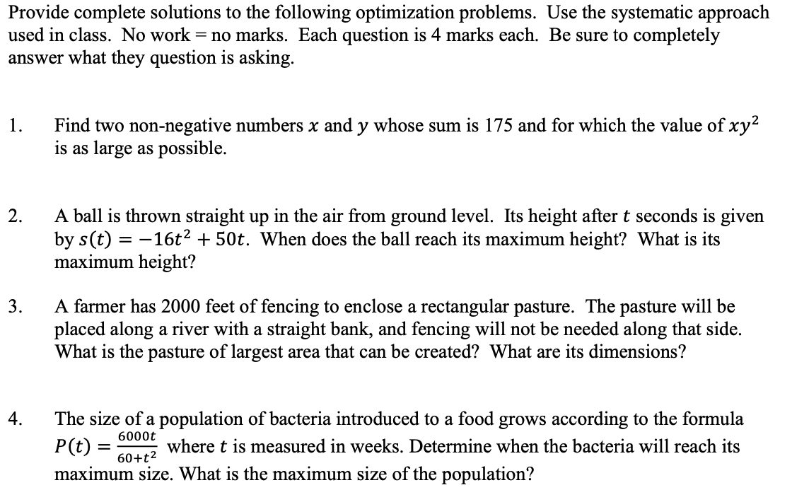Solved This is an optimization question. If you can all | Chegg.com
