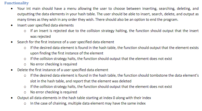 Solved Instructions For this exam you will be implementing a | Chegg.com
