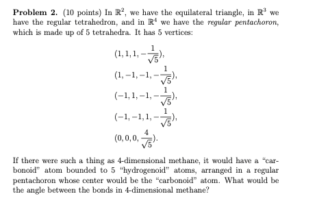 Solved Problem 2. (10 points) In R2, we have the equilateral | Chegg.com