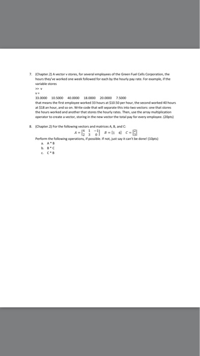 Solved You need to write scripts for all problems. Each | Chegg.com