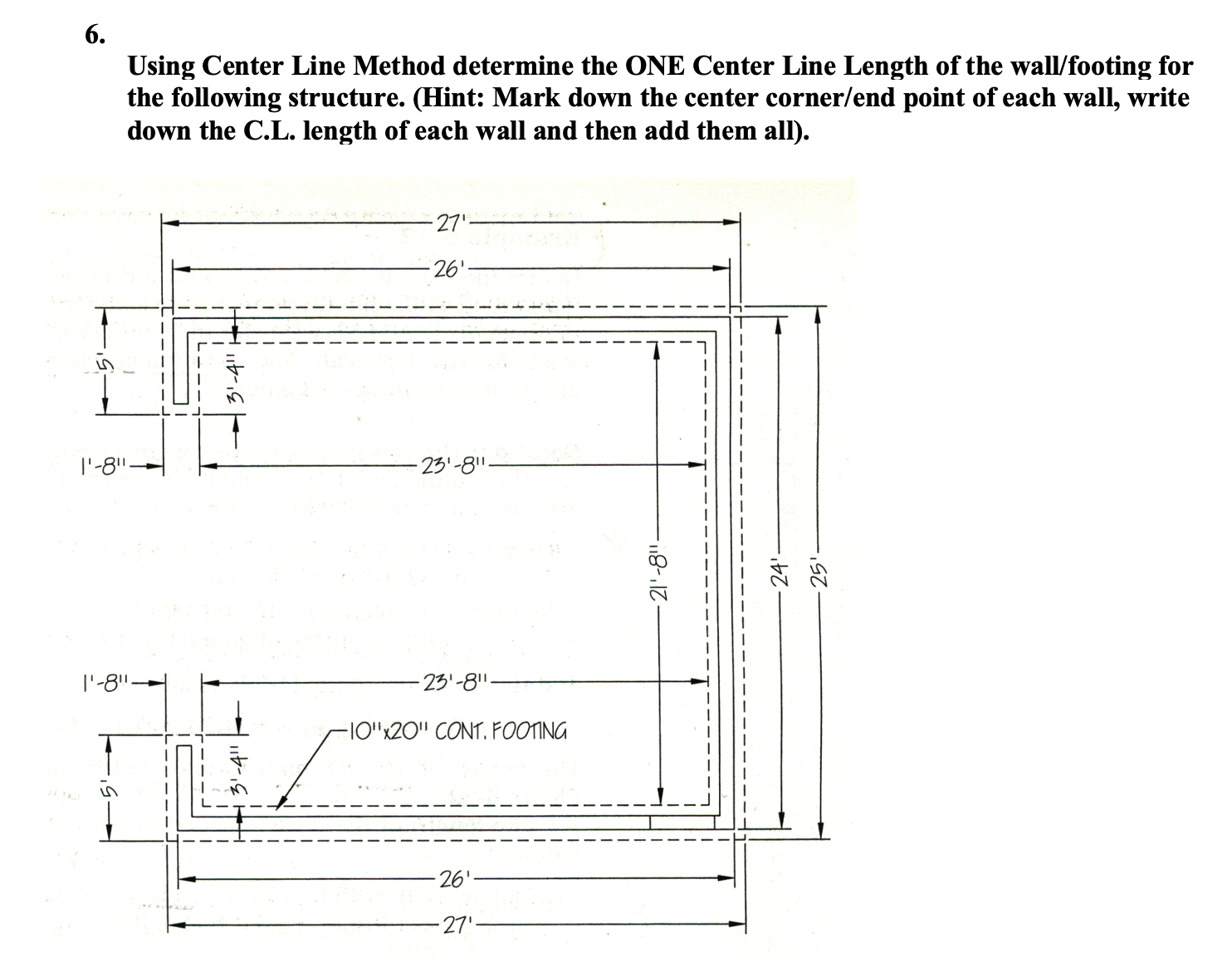 Solved 6. Using Center Line Method determine the ONE Center | Chegg.com