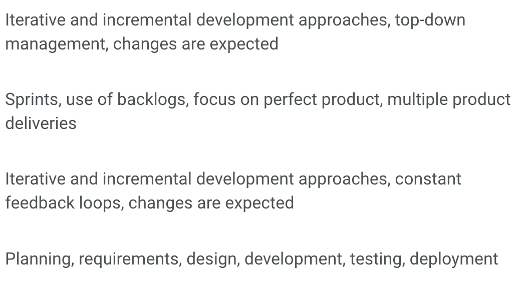 Solved \r\n\r\nWhich option contains valid deliverable | Chegg.com