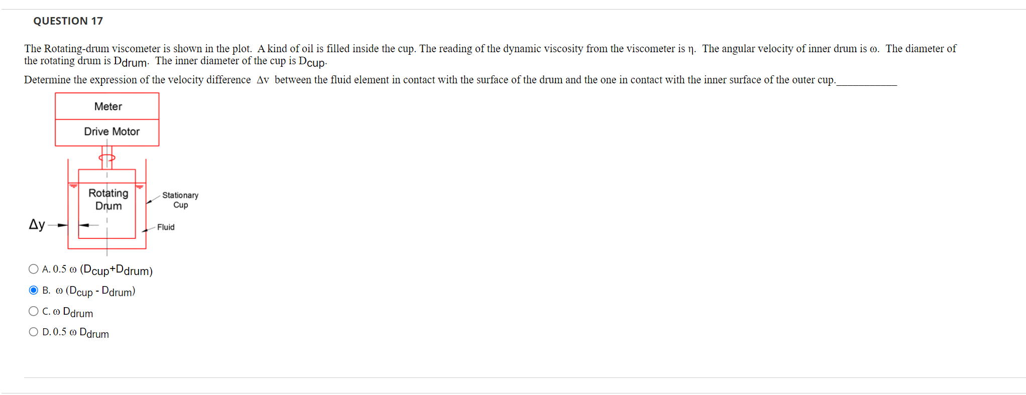 Solved The Rotating-drum viscometer is shown in the plot. A | Chegg.com