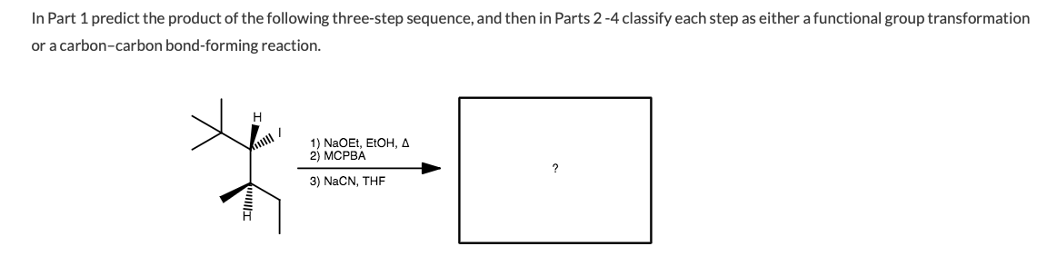 Solved In Part 1 predict the product of the following | Chegg.com