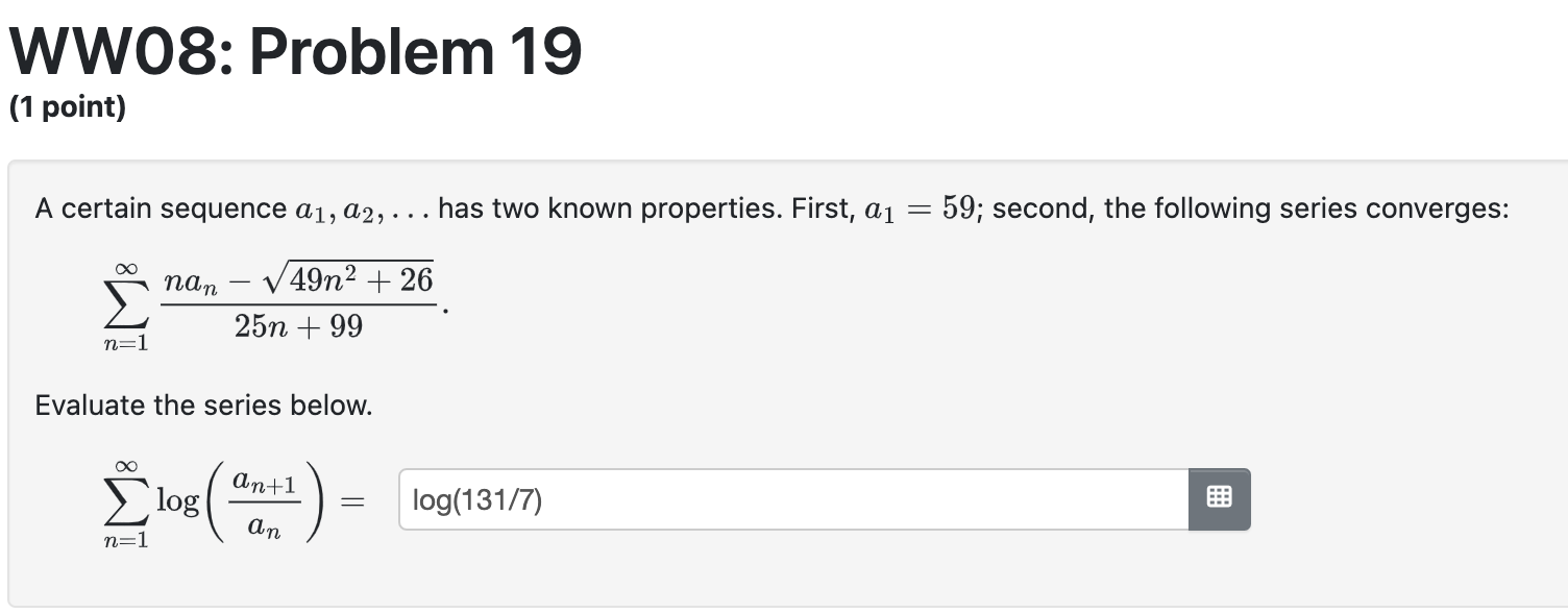Solved A certain sequence a1,a2,… has two known properties. | Chegg.com