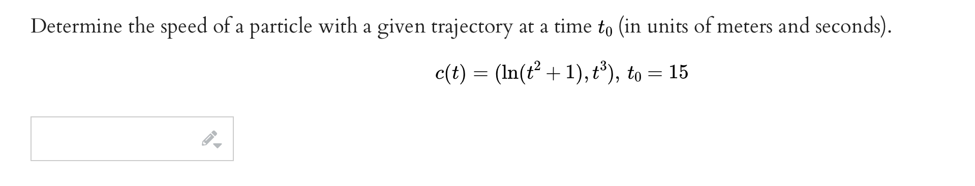 Solved Determine the speed of a particle with a given | Chegg.com