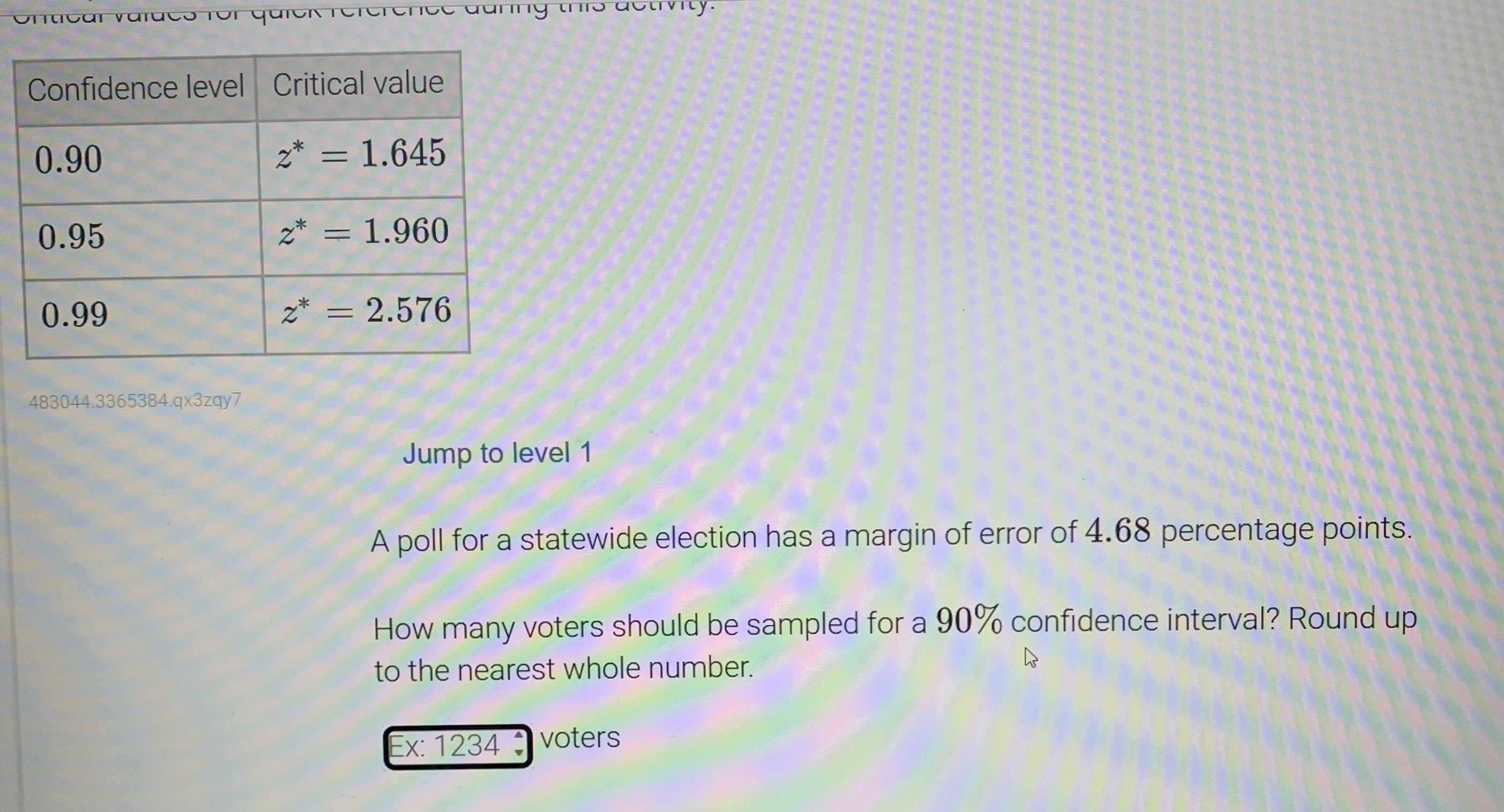 Solved 483044.3365384.q×3zqy7 Jump to level 1 A poll for a | Chegg.com
