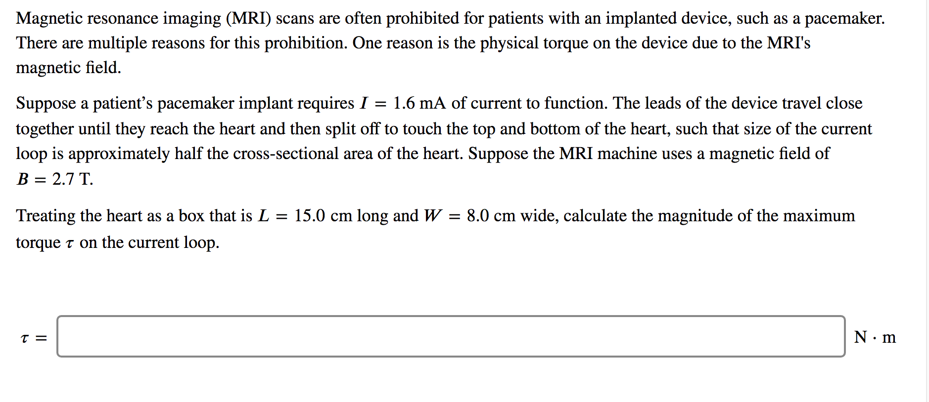 Solved Magnetic resonance imaging (MRI) scans are often | Chegg.com