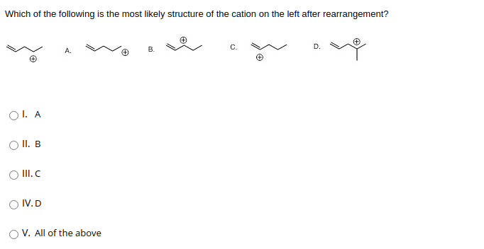 Solved Which of the following is the most likely structure | Chegg.com