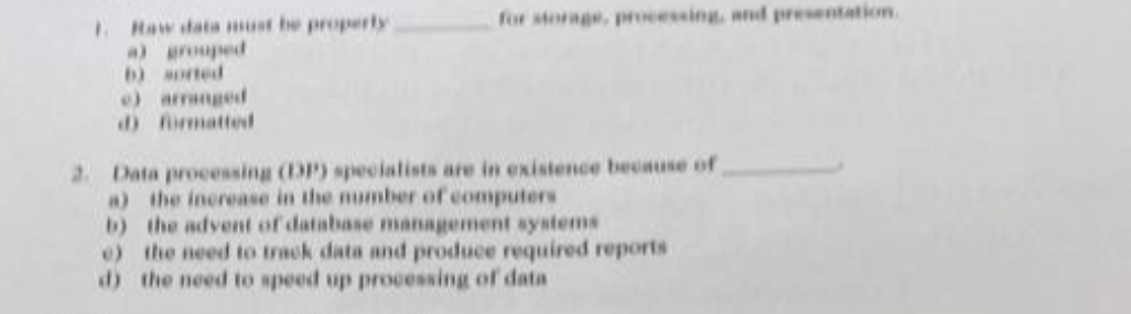 Solved 11. When you define a table's primary key, the DBMS | Chegg.com