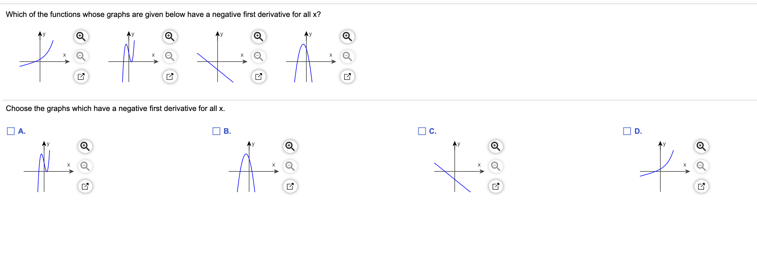 Solved Which of the functions whose graphs are given below | Chegg.com