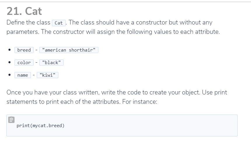 Solved 20. Simple Class Define the class Practiceclass . | Chegg.com