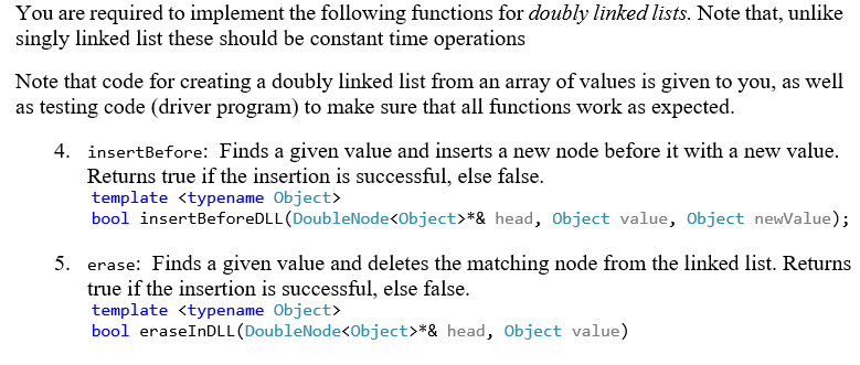 Solved You are required to implement the following functions | Chegg.com