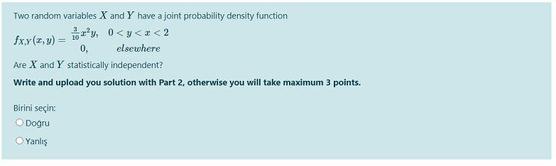 Solved Two random variables X and Y have a joint probability | Chegg.com