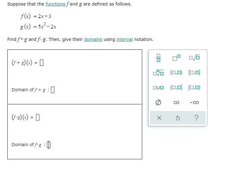 Solved Suppose that the functions fand g are defined as | Chegg.com