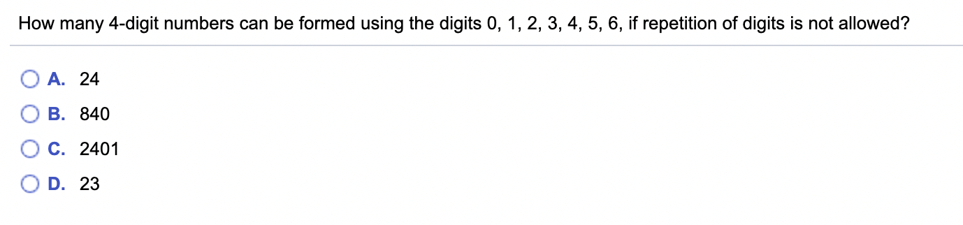 Solved How many 4-digit numbers can be formed using the | Chegg.com