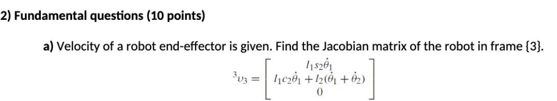 Solved Fundamental questions (10 points) a) Velocity of a | Chegg.com