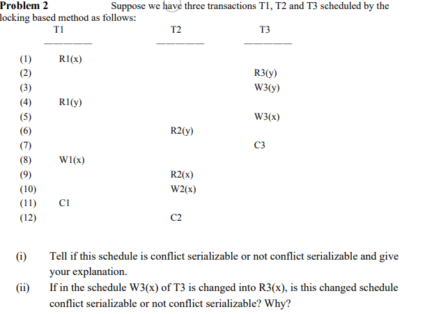 Solved Problem 2 locking based method as follows: Suppose we | Chegg.com