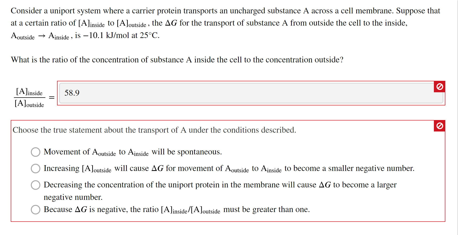 Solved Consider a uniport system where a carrier protein | Chegg.com