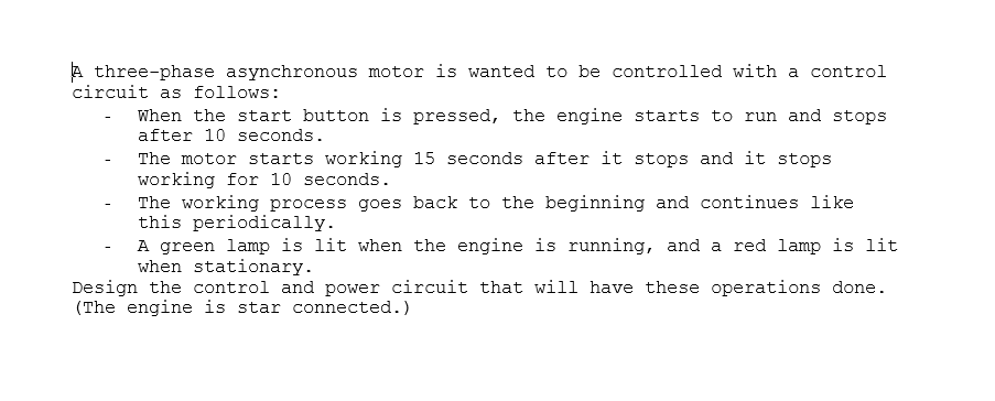 Solved A three-phase asynchronous motor is wanted to be | Chegg.com