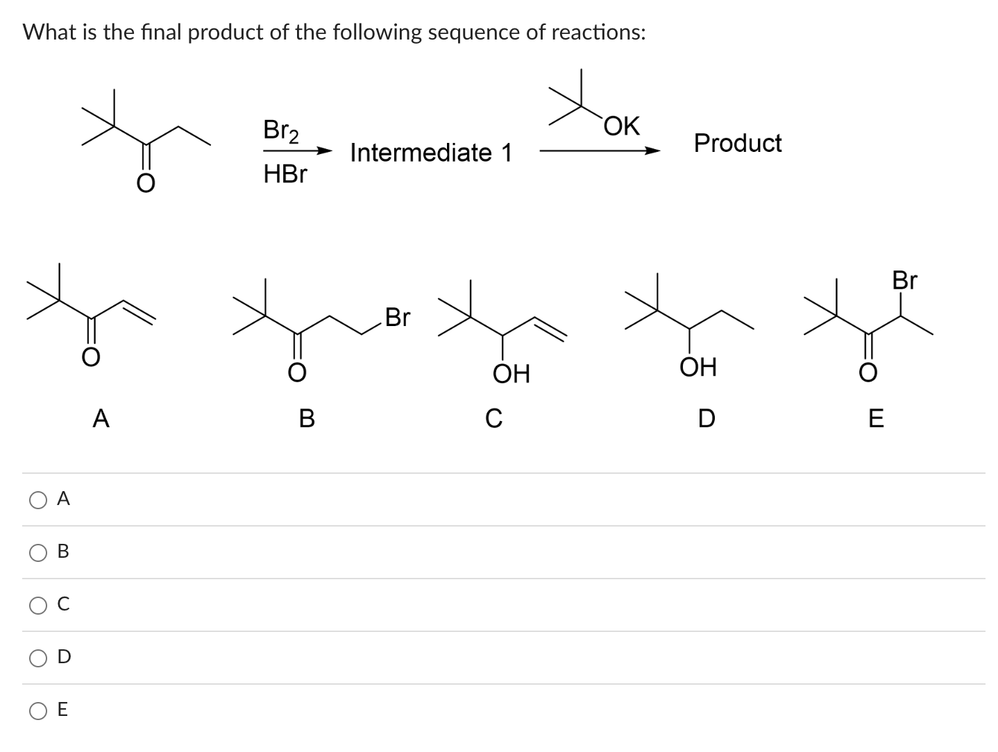 Solved What is the final product of the following sequence | Chegg.com