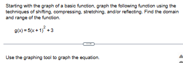 Solved Starting with the graph of a basic function, graph | Chegg.com