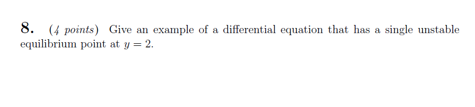 Solved 8. (4 points) Give an example of a differential | Chegg.com