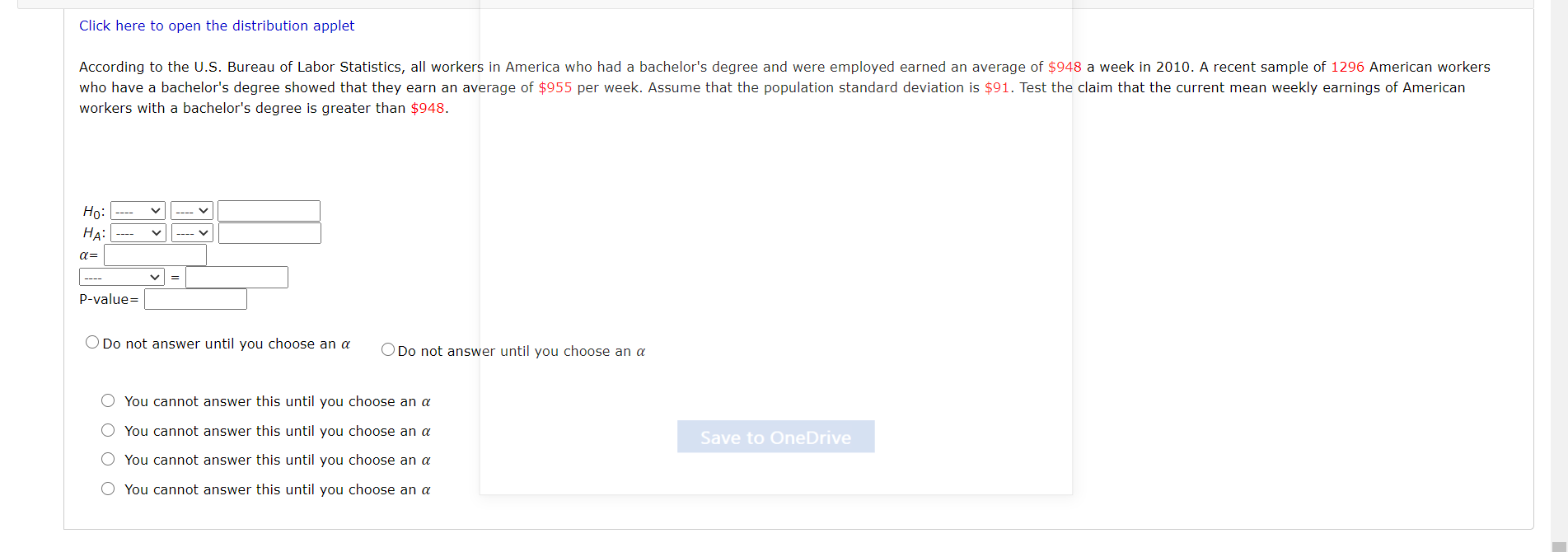 Solved Click here to open the distribution applet According | Chegg.com