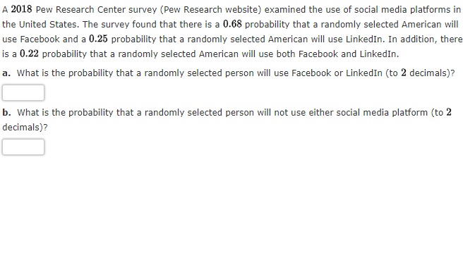 Solved A 2018 Pew Research Center survey (Pew Research | Chegg.com Solved A 2018 Pew Research Center survey (Pew Research | Chegg.com