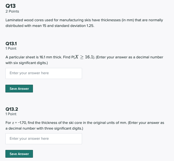 Solved Q13 2 Points Laminated wood cores used for | Chegg.com