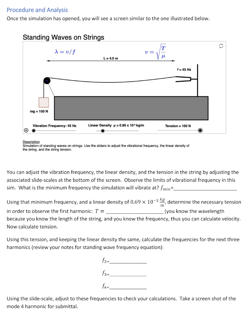Solved Investigation 3: Standing Waves on a String | Chegg.com