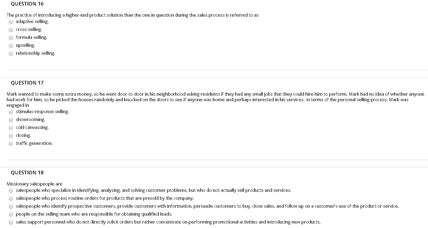 Solved QUESTION 16 The practice of introducing a higher-end | Chegg.com