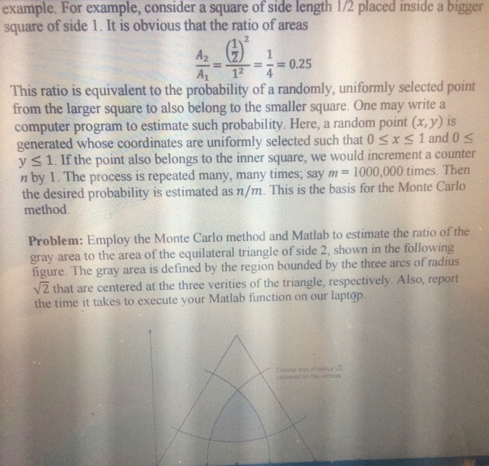 Employ the Monte Carlo method and Matlab to | Chegg.com