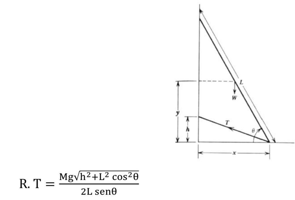 Solved A uniform ladder of length L and mass M is in | Chegg.com