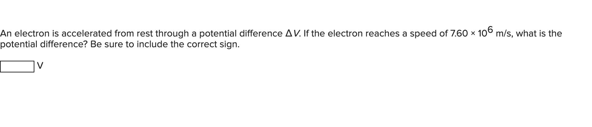 Solved In Electron Is Accelerated From Rest Through A