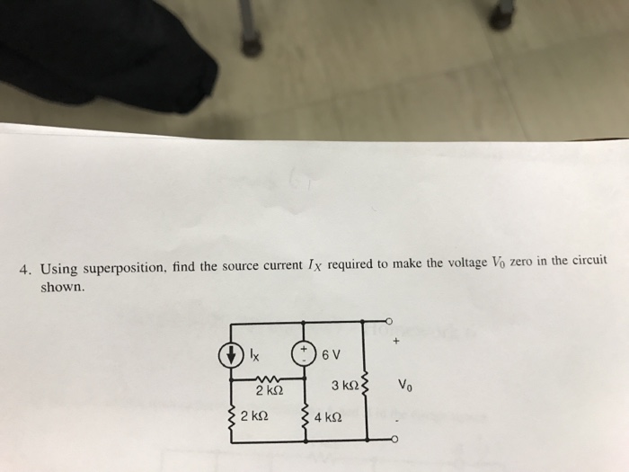Solved using superposition, find the source current IX | Chegg.com