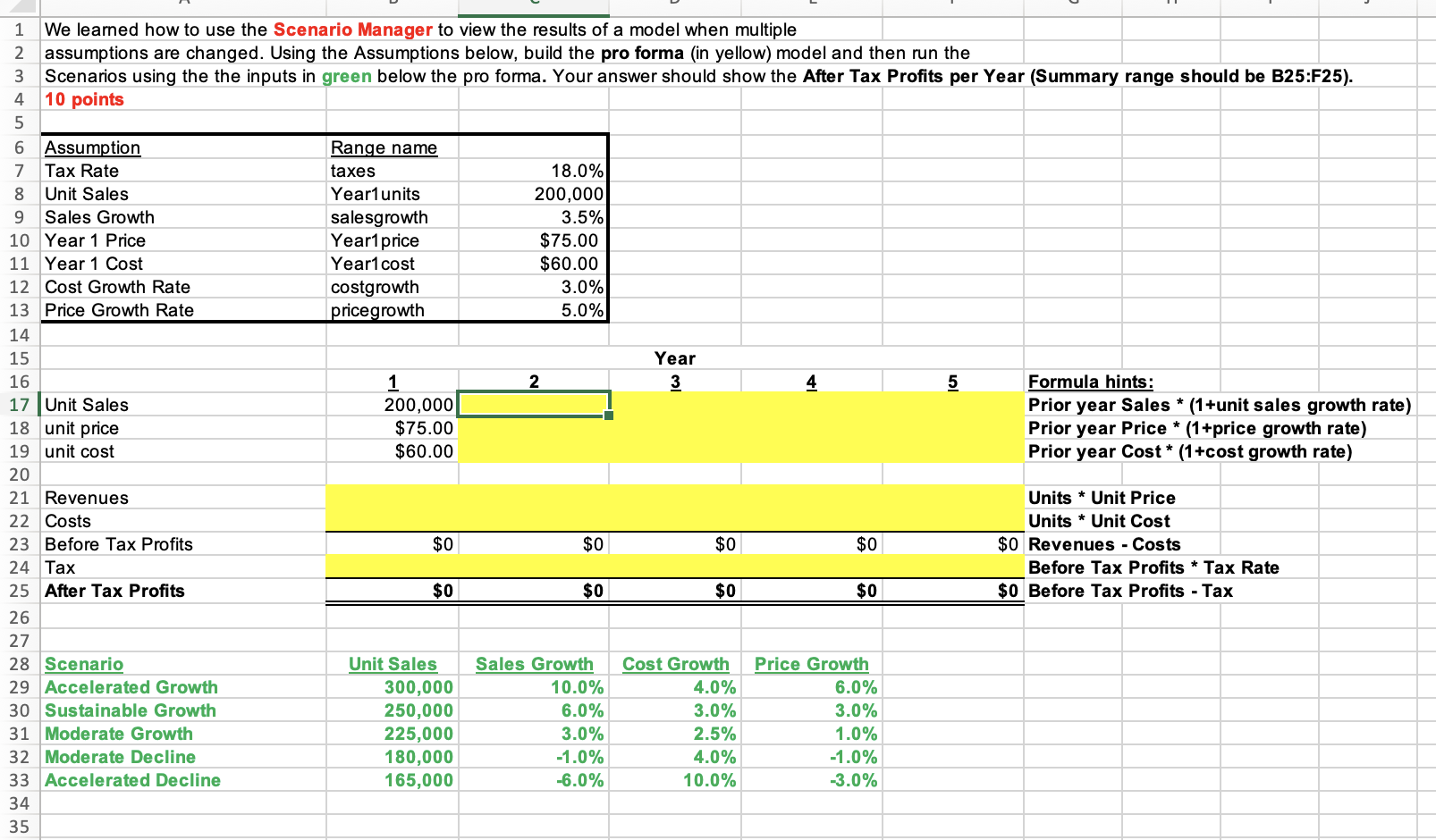 1 We learned how to use the Scenario Manager to view | Chegg.com